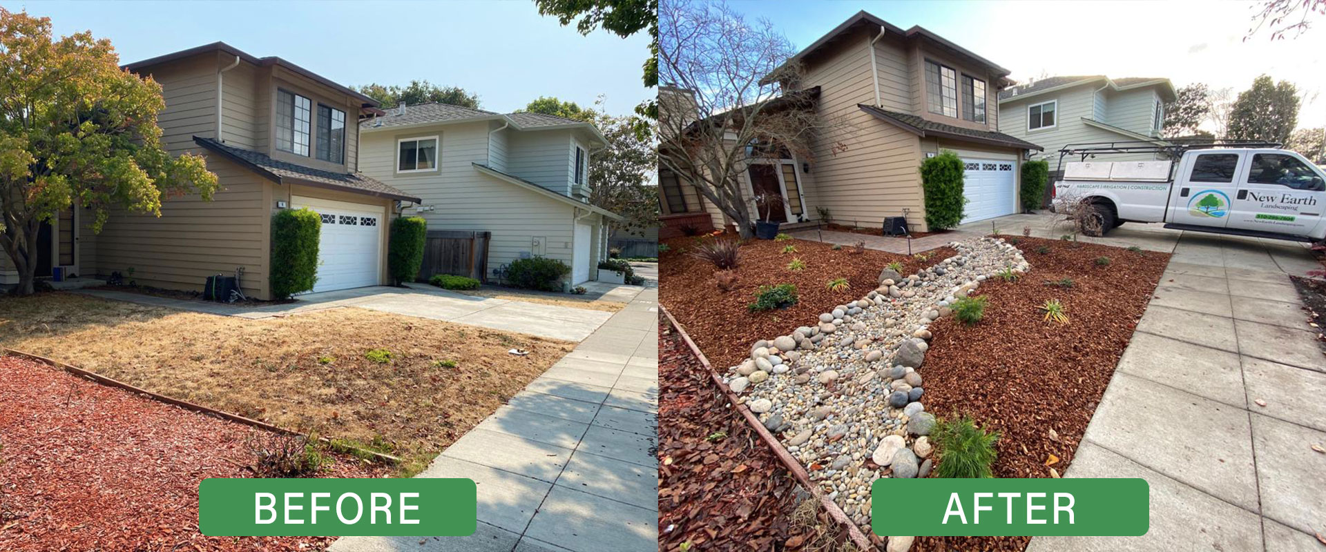 Before & After Construction - New Earth Landscaping