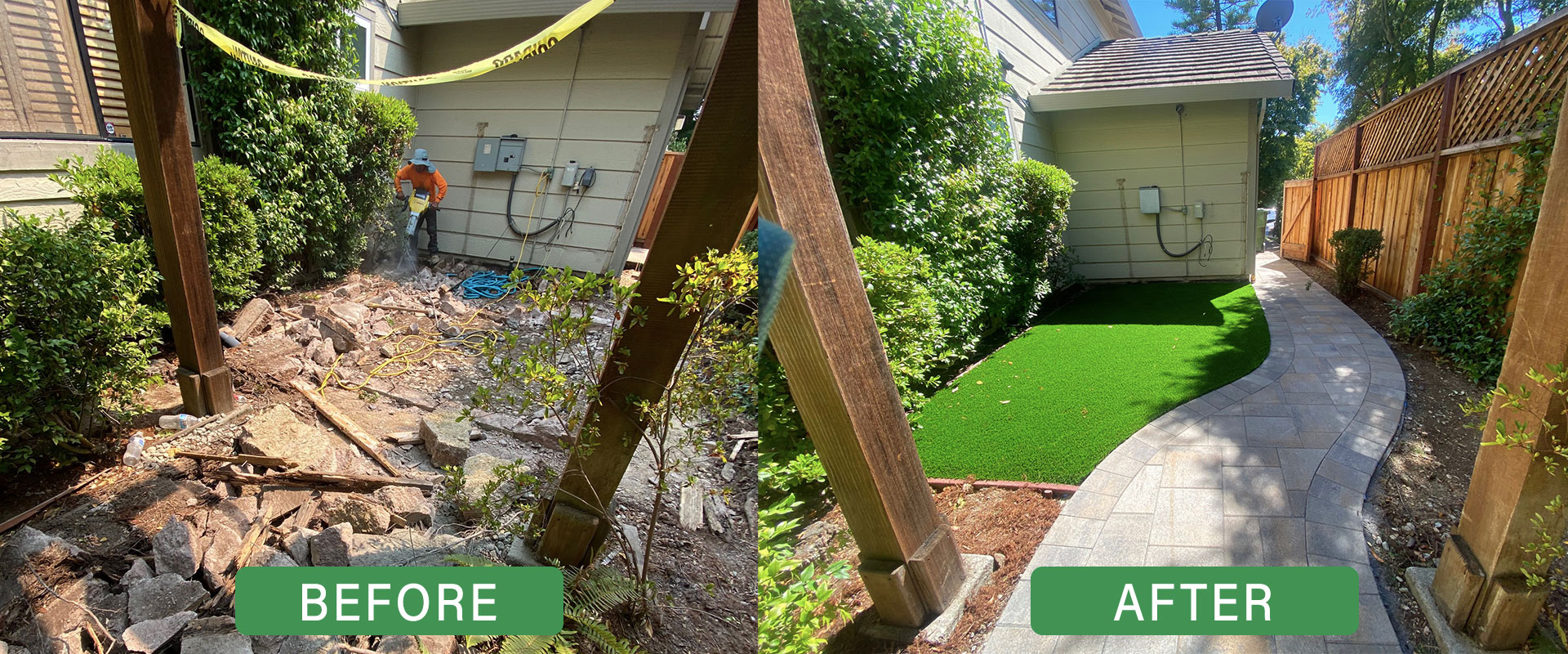 Before & After Construction - New Earth Landscaping